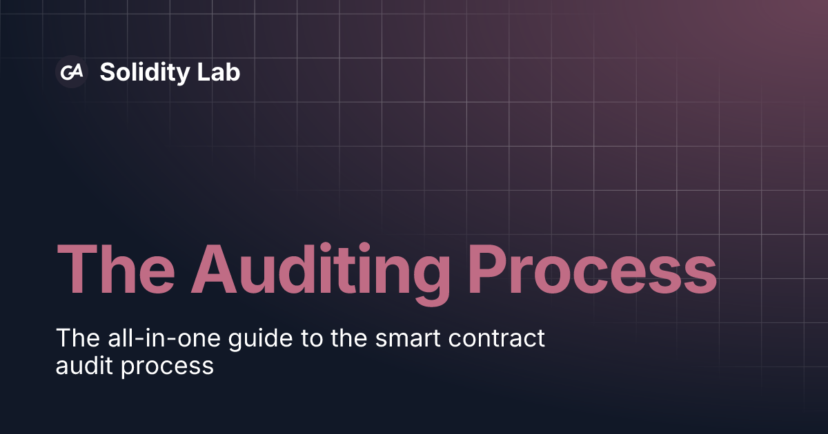 The Auditing Process | Solidity Lab